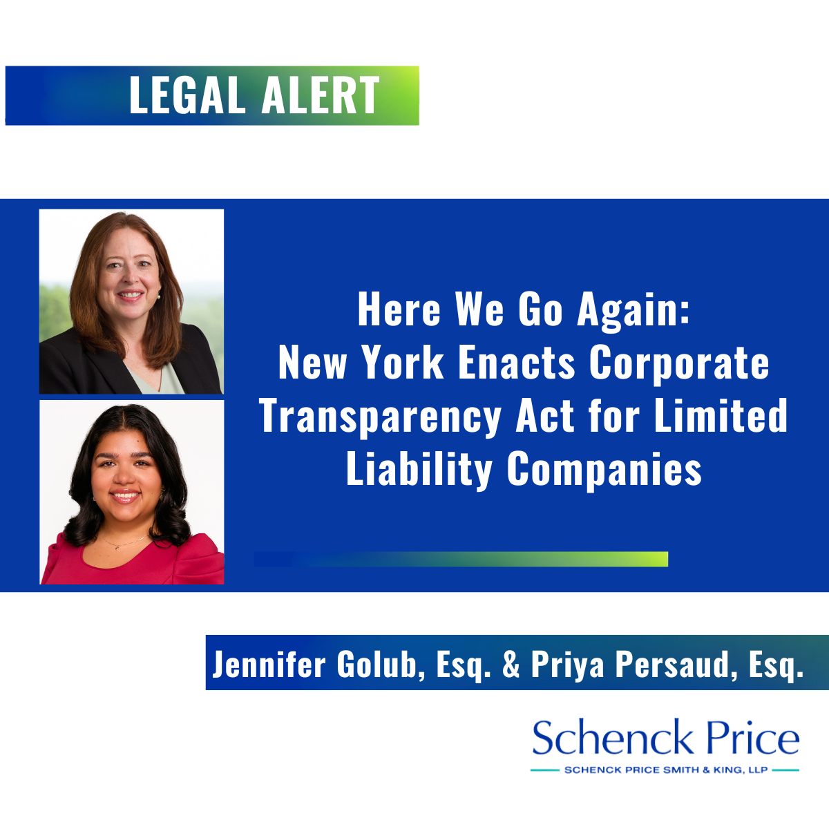 Jennifer Golub and Priya Persaud have Authored a Legal Alert | Jennifer ...